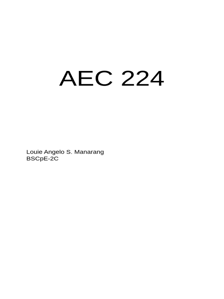 Aec 224 | PDF