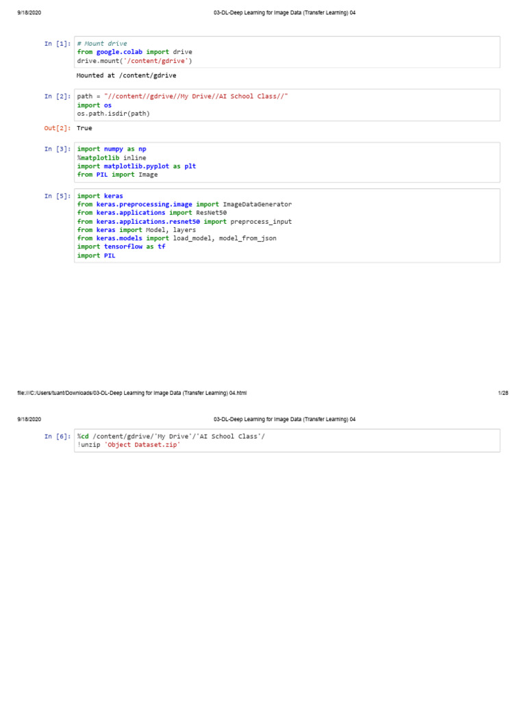 03-DL-Deep Learning For Image Data (Transfer Learning) 04 | PDF ...