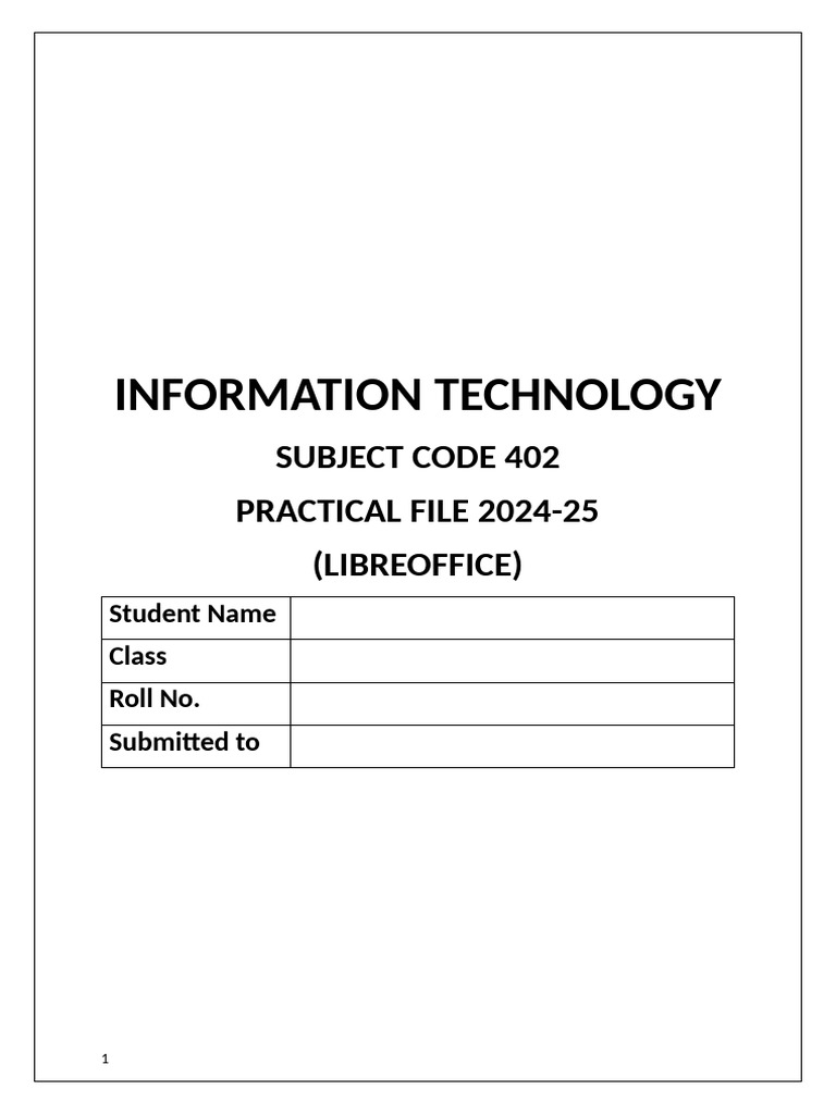 LibreOffice IT Practical Guide | PDF | Computers