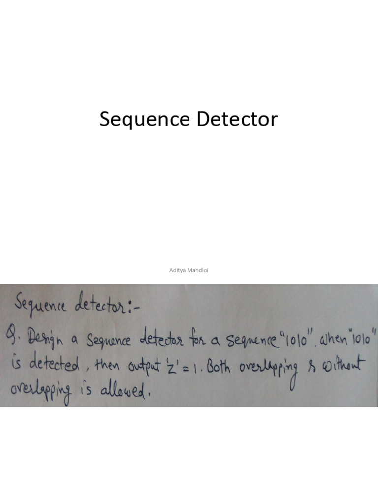 Sequence Detector Vlsi Ut 3 | PDF