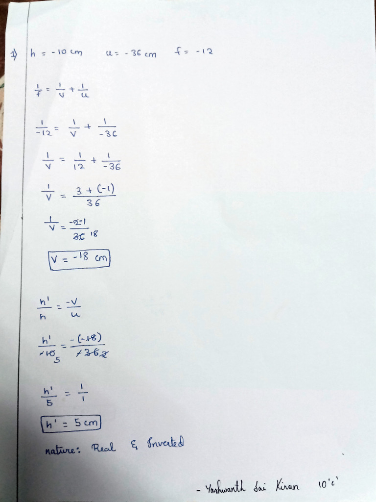Saikiran Phy HW | PDF