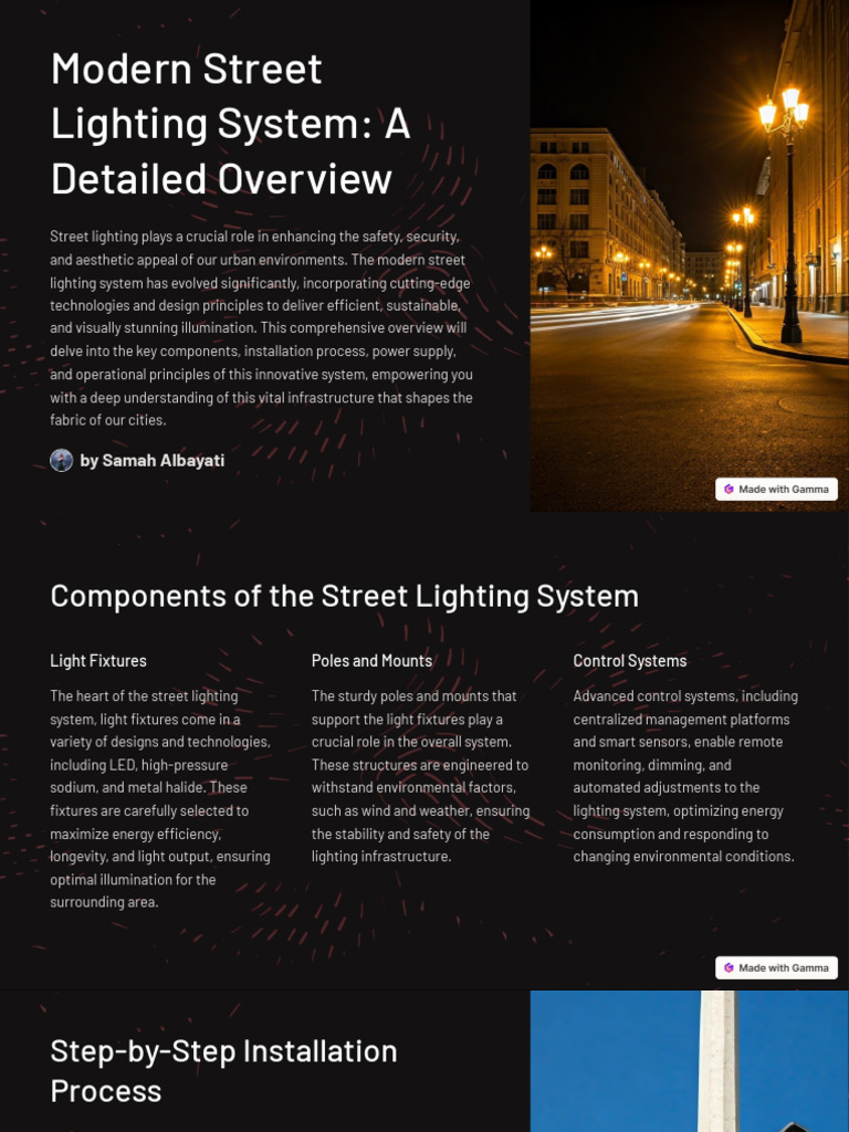 Modern Street Lighting System A Detailed Overview | PDF | Lighting ...