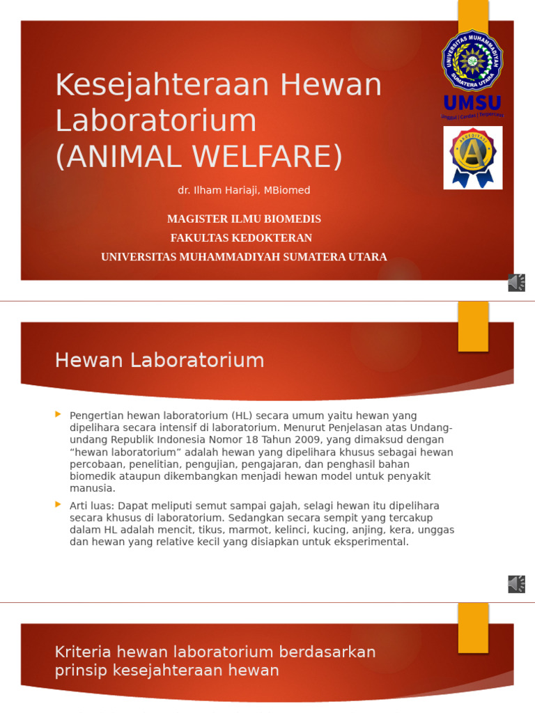 Kesejahteraan Hewan Laboratorium dan Bioetik | PDF