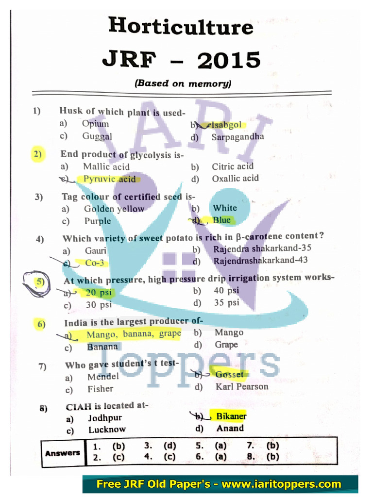 Horti JRF 2015 | PDF