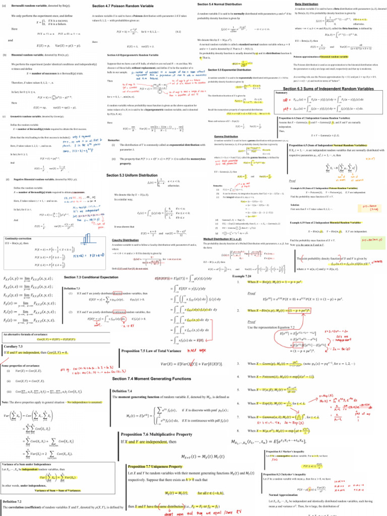ST2131 Final Cheatsheet | PDF