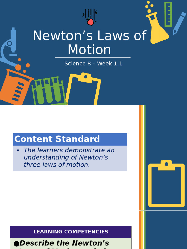 S8-1stQ-Lesson 1-3 (Laws of Motion) F | PDF | Force | Newton's Laws Of ...