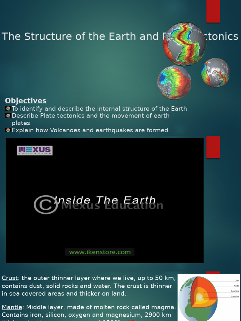 The Earth's Structure - To Upload | PDF | Rock (Geology) | Planetary Core