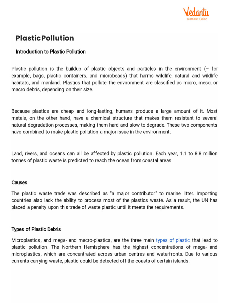 Plastic Pollution | PDF