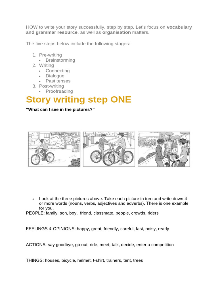 HOW To Write Your Story Successfully A2 | PDF | Adverb | Linguistic ...