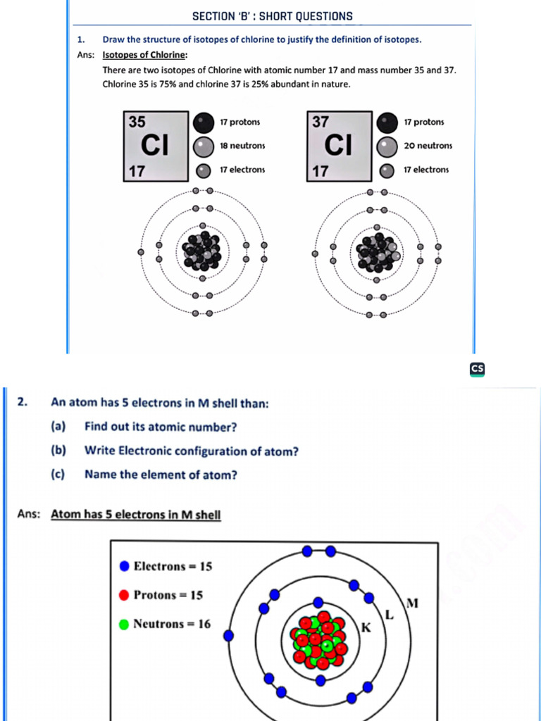 Atomic Structure Exercise | PDF