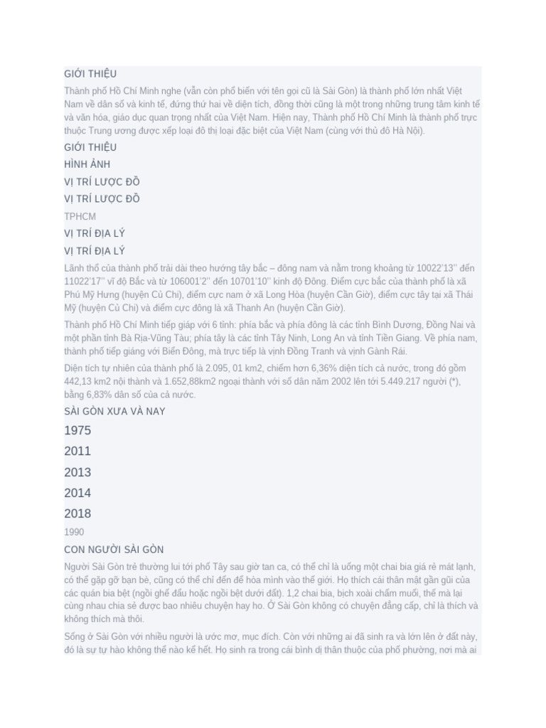 Gioi thieu tp hcm | PDF