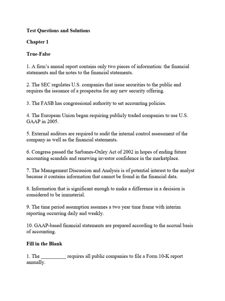 Test Bank Understanding Financial Statements 11th Edition by Lyn Fraser ...