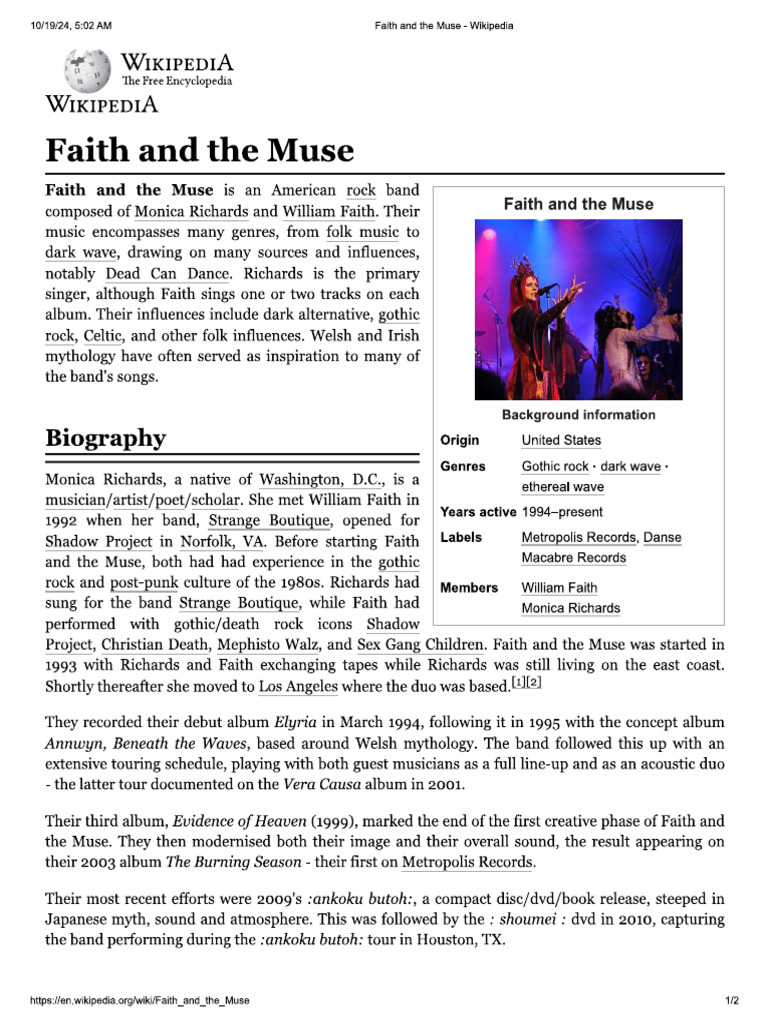 Faith and The Muse | PDF