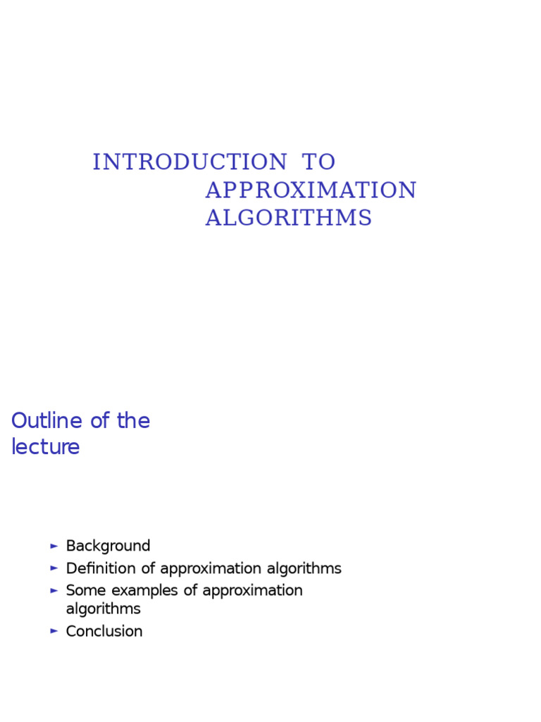 UNIT 5 Approximation Algorithms | PDF | Applied Mathematics | Computational Problems