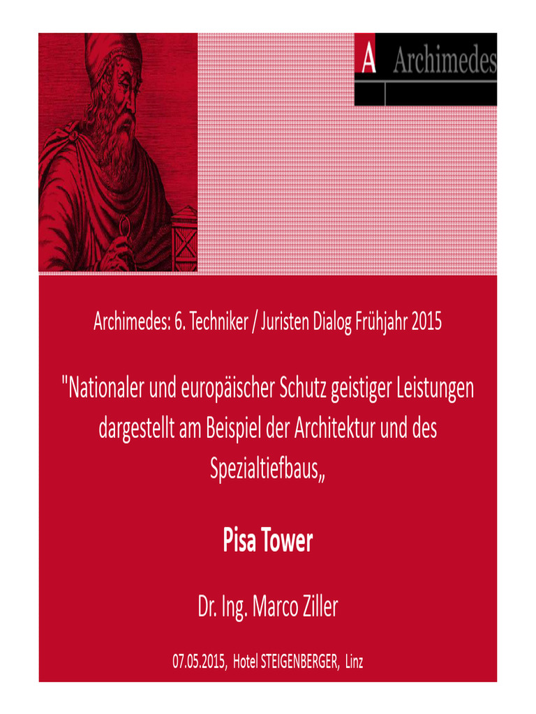 Dr. Ziller PisaTower | PDF | Beam (Structure) | Applied And ...