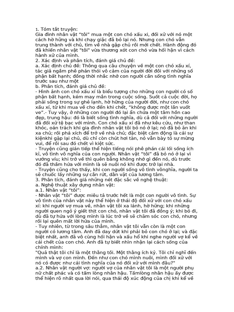 Con chó xấu xí | PDF