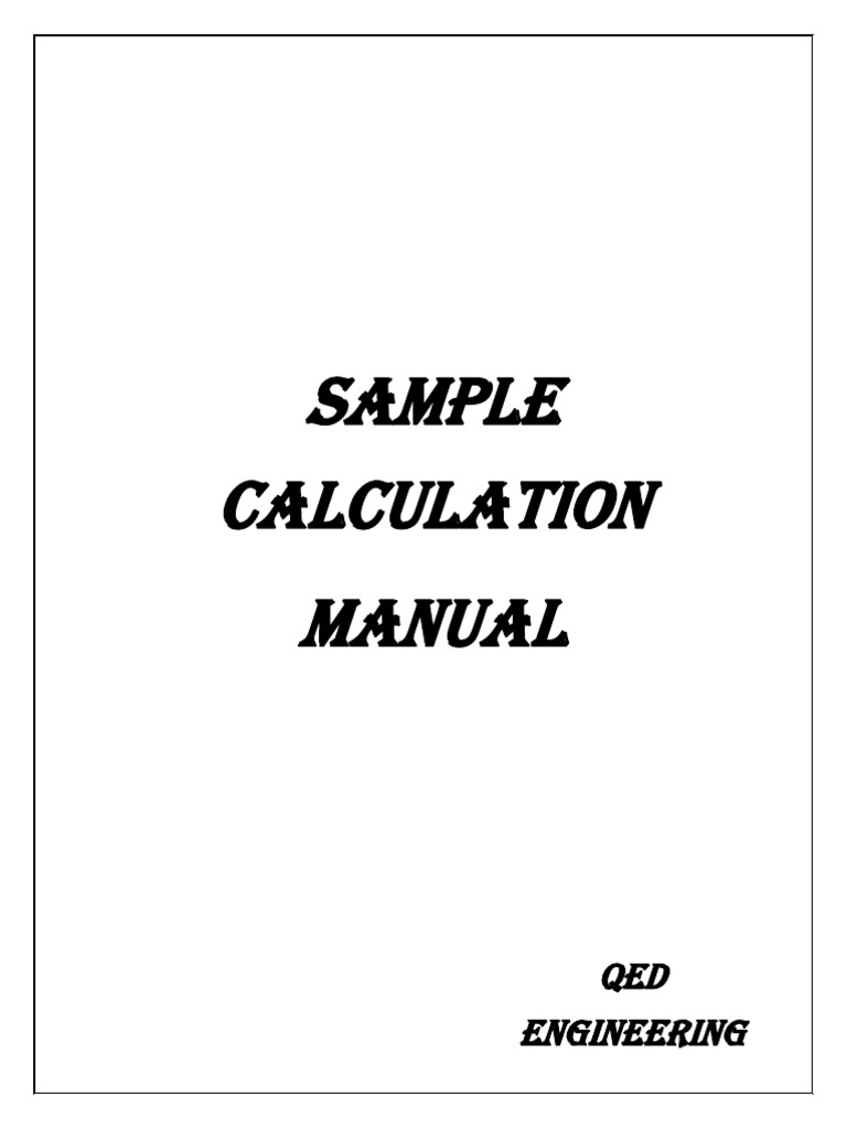 Qed Engineering Training Manual - Sample Calc. Final (01!21!16) | PDF | Beam (Structure) | Bending