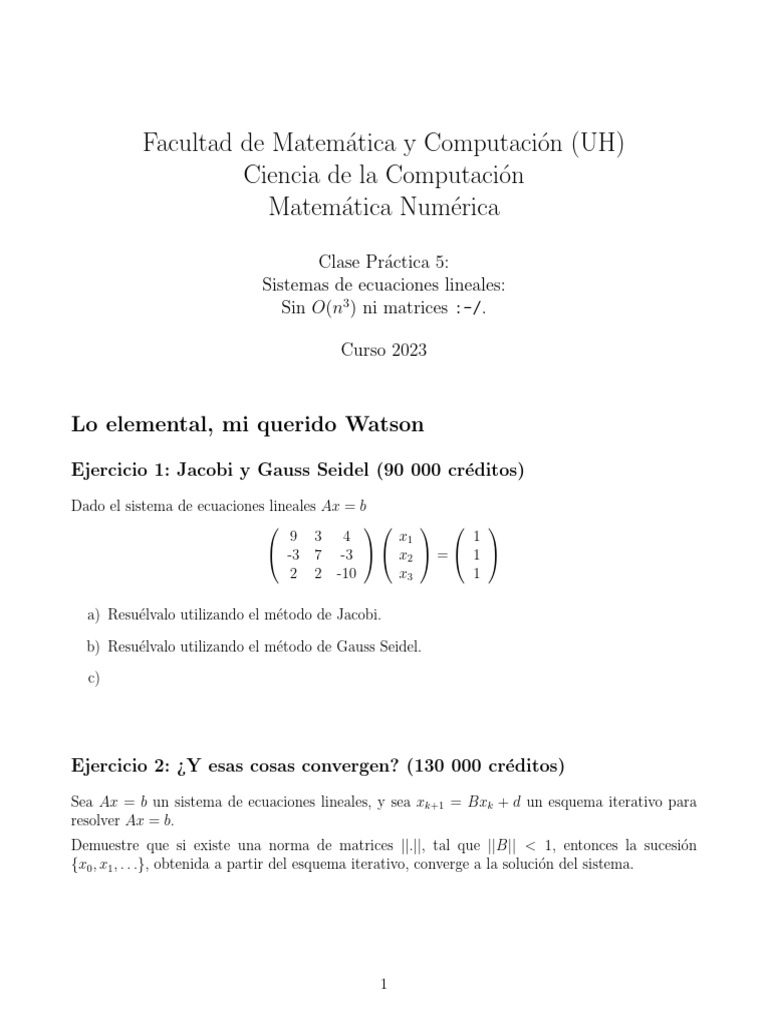 CP05 MN CC 2023 | PDF | Matriz (Matemáticas) | Ecuaciones