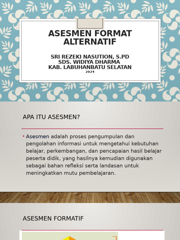 Panduan Asesmen Formatif 2024 | PDF