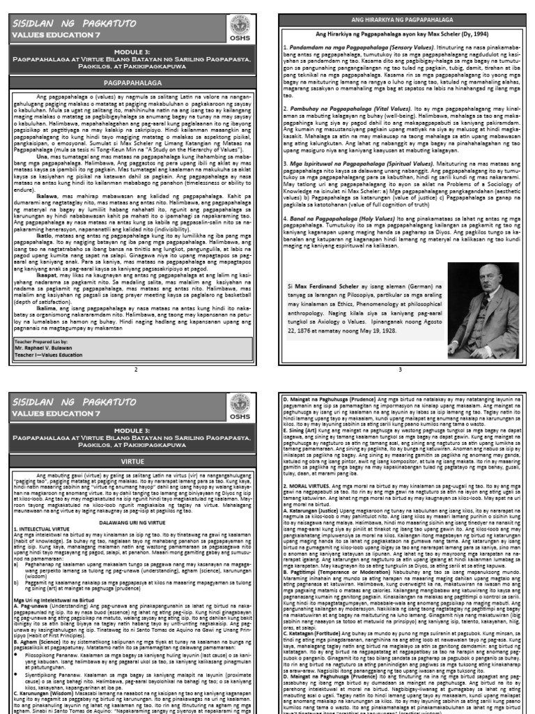 Val Ed Sisidlan Module 3 | PDF