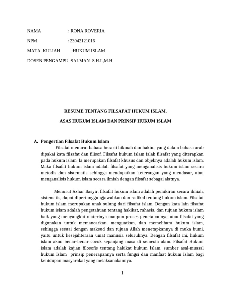 Filsafat Hukum Islam: Hakikat dan Tujuan | PDF | Agama & Spiritualitas