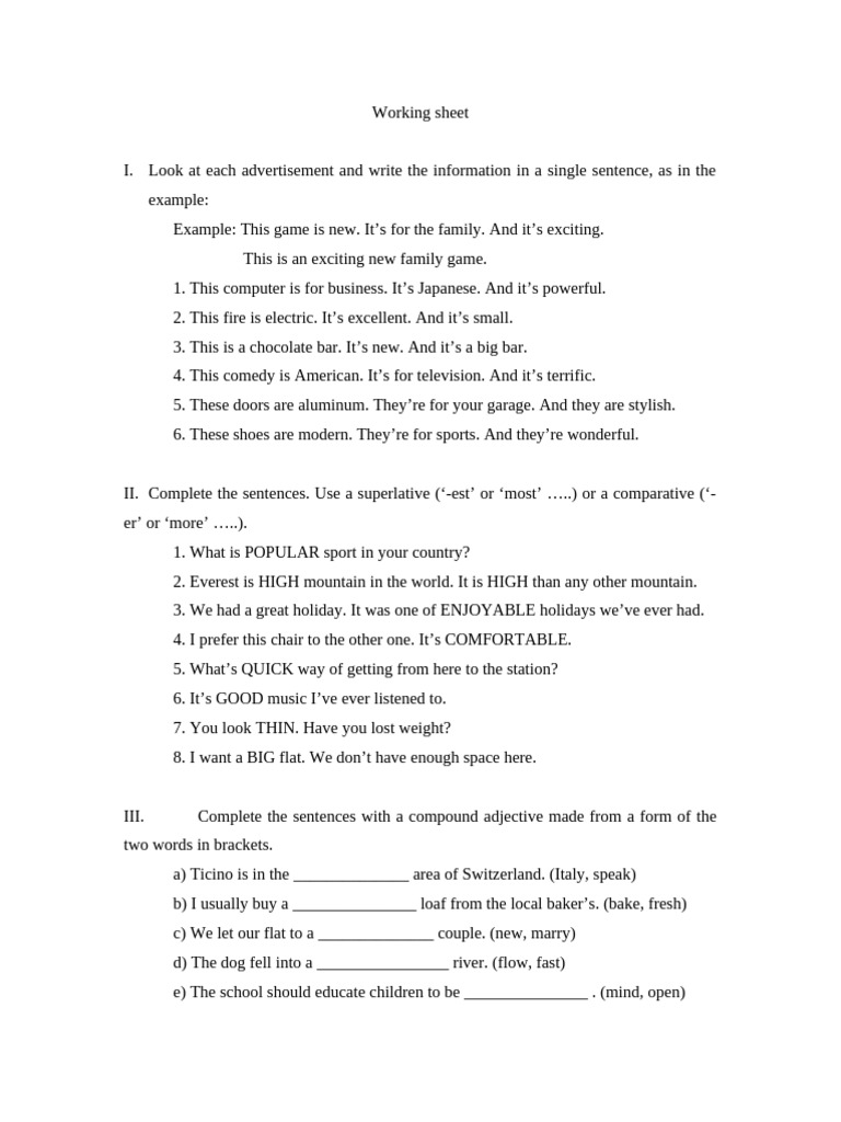 Degrees of Comparison | PDF | Language Arts & Discipline