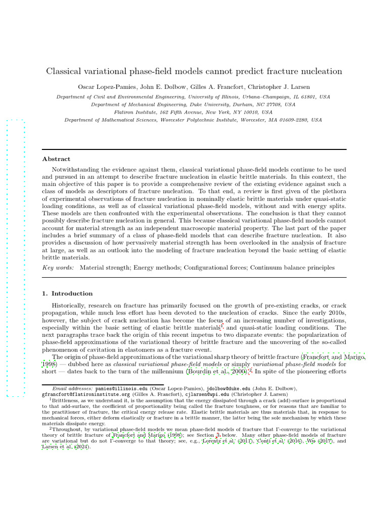 Classical Variational Phase-Field Models Cannot Predict Fracture ...