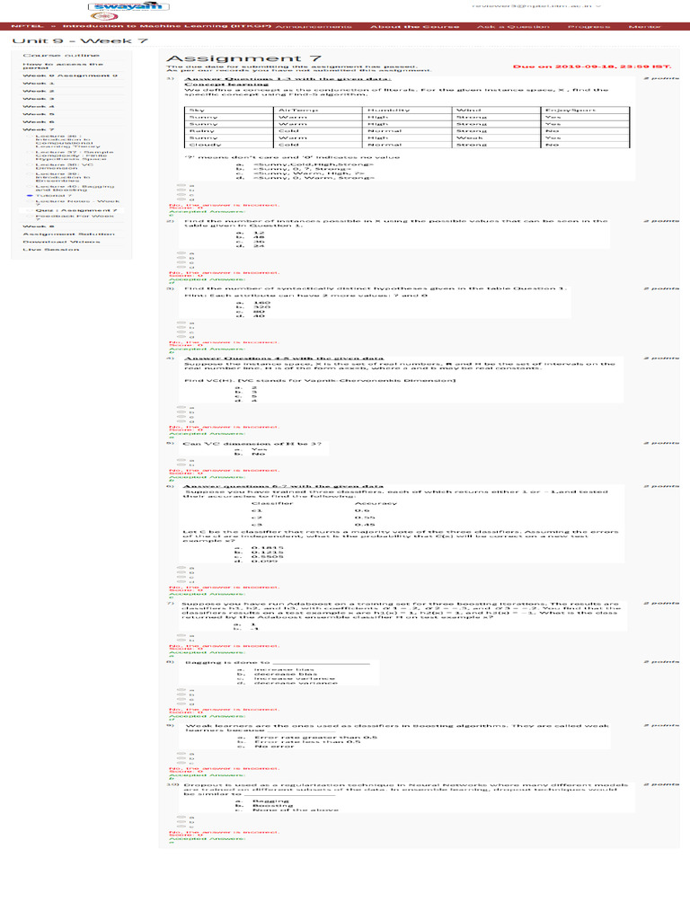 Week 7 Prev & Current Assignments | PDF | Applied Mathematics | Machine Learning