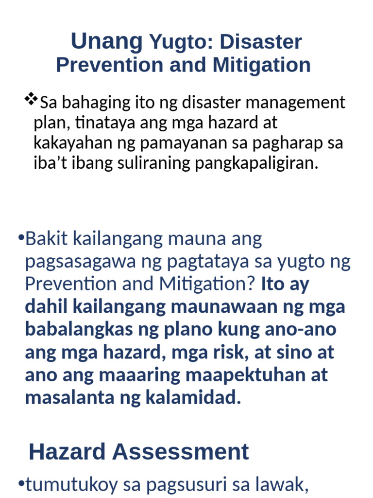 Unang Yugto CBDRM | PDF