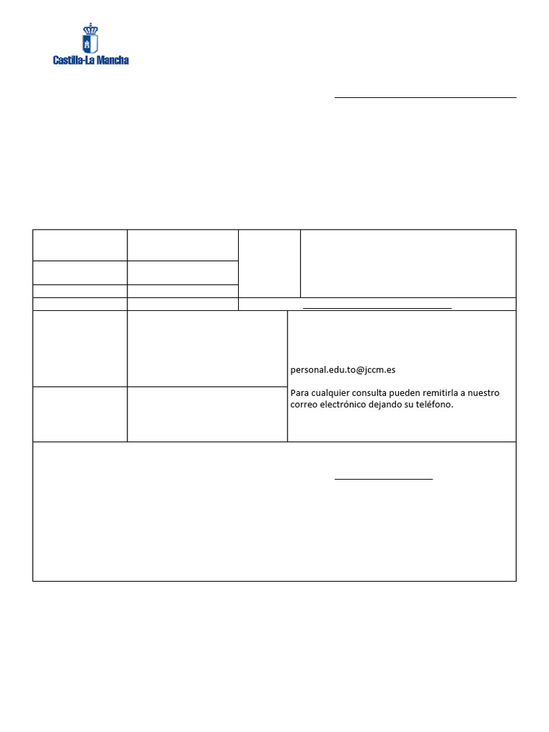 Toledo Ate Modelo Bolsa Laborales Jccm | PDF