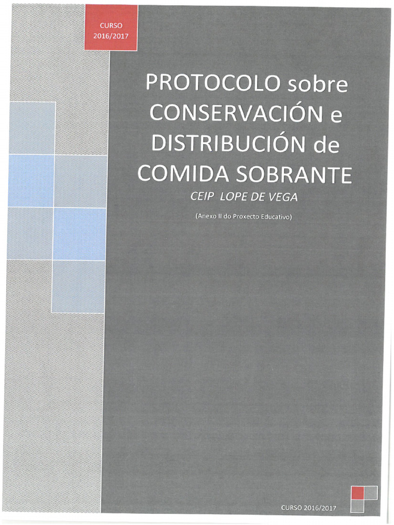 Protocolo Comida Sobrante | PDF
