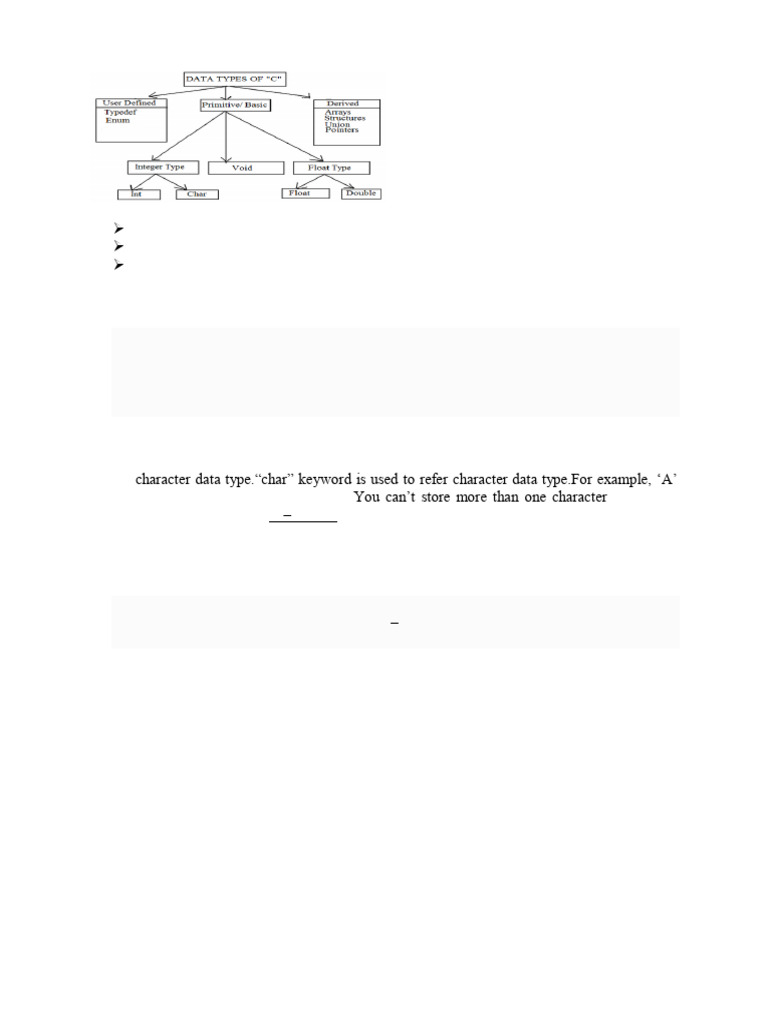 Data types and operators of C | PDF | Integer (Computer Science) | Data Type