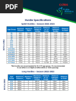 Hurdle Spacing and Heights by Age | PDF | Racing | Sports