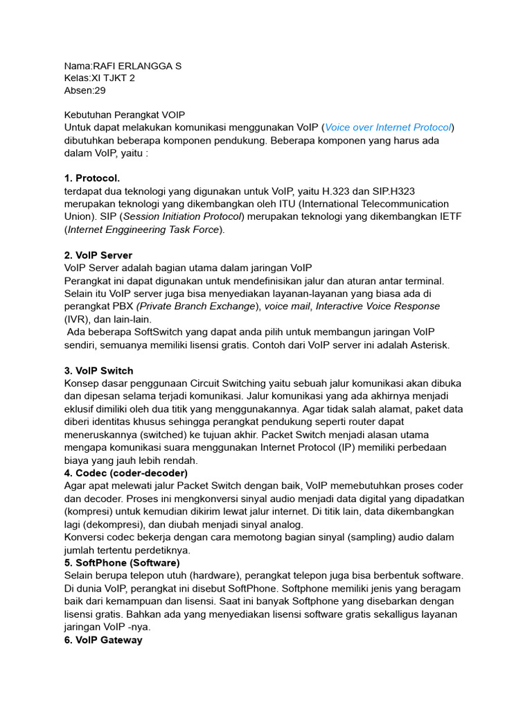 Perangkat VOIP | PDF