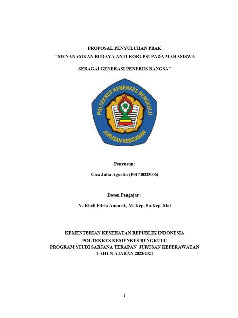 PROPOSAL PBAK - Cica Julia Agustin 1 | PDF