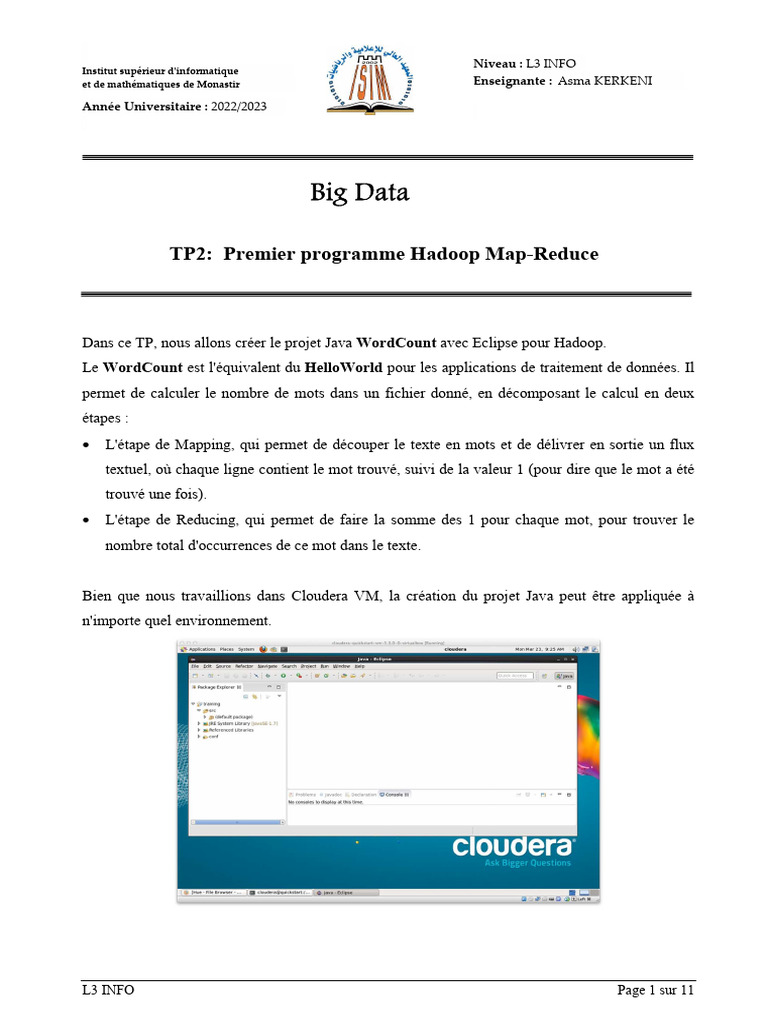 Tutoriel Java WordCount avec Hadoop | PDF | MapReduce | Génie logiciel