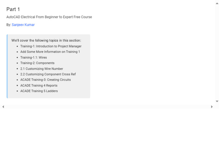 Part 1 - AutoCAD Electrical From Beginner To Expert Free Course ...