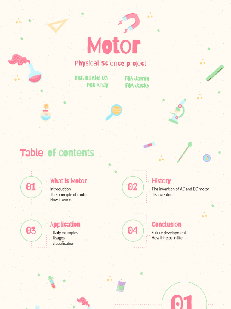 Phy Presentation-Motor | PDF | Electric Motor | Magnetic Field
