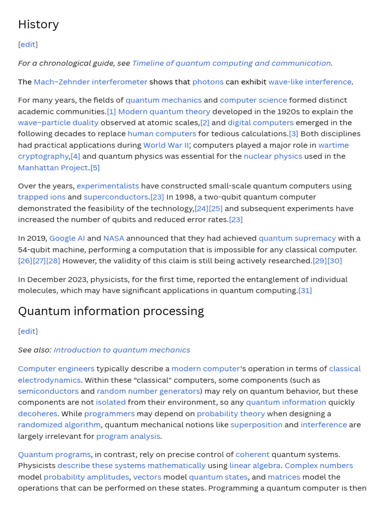 M Its Environment, It Suffers From Quantum Decoherence, Introducing Noise Int | PDF | Quantum ...