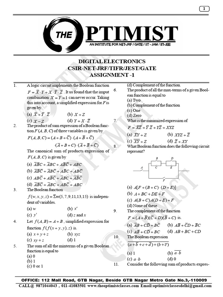 0258e04960281-digital assignment-1 | PDF | Digital Electronics ... 0258e04960281-digital assignment-1 | PDF | Digital Electronics ...