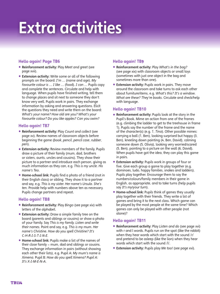 tb_extra_activities | PDF | Clothing | Trousers