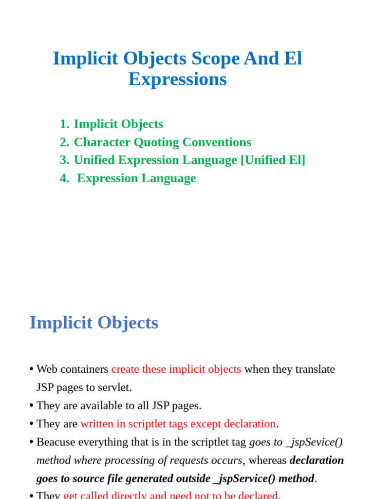 Implicit Objects | PDF | Computer Programming | Computing