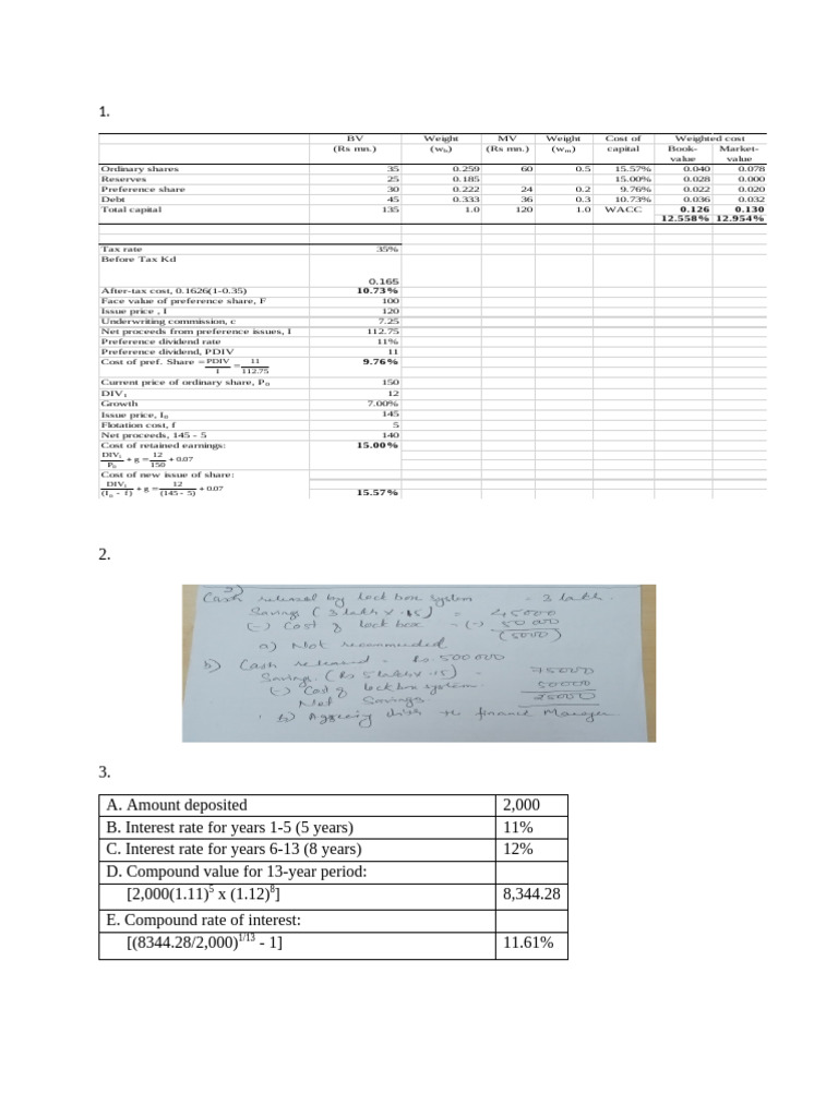 MID Sem Sol. | PDF | Financial Accounting | Financial Economics