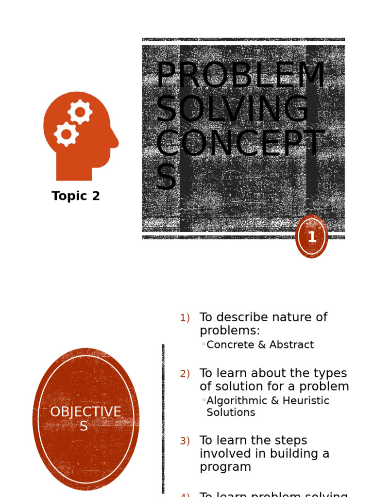 Topic 2 - Problem Solving Concepts | PDF | Algorithms | Software ... Topic 2 - Problem Solving Concepts | PDF | Algorithms | Software ...
