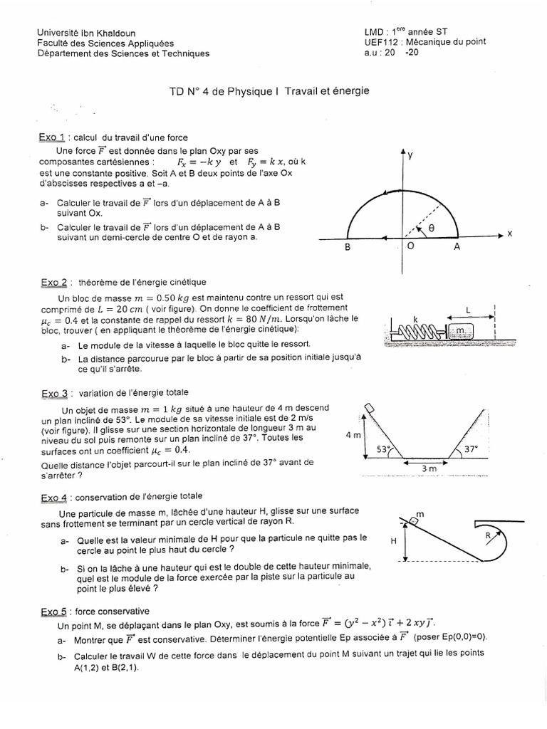 TD4+CorTravail Et Énergie | PDF