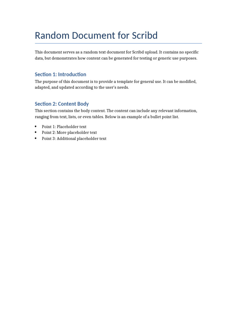 Template Document for Scribd Upload | PDF