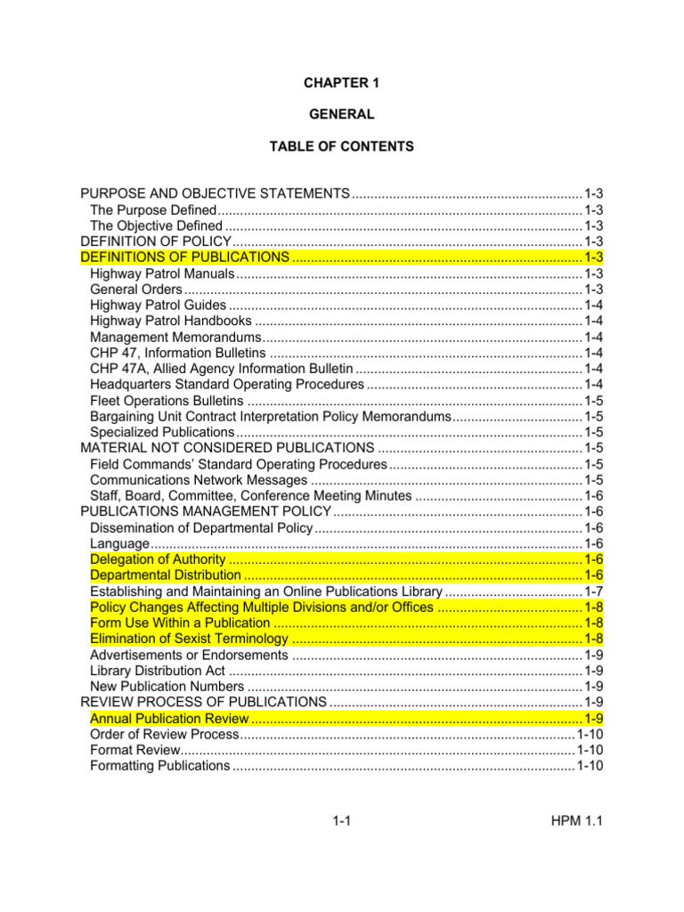 CHP Publications Management Guide | PDF | Memorandum | California ...