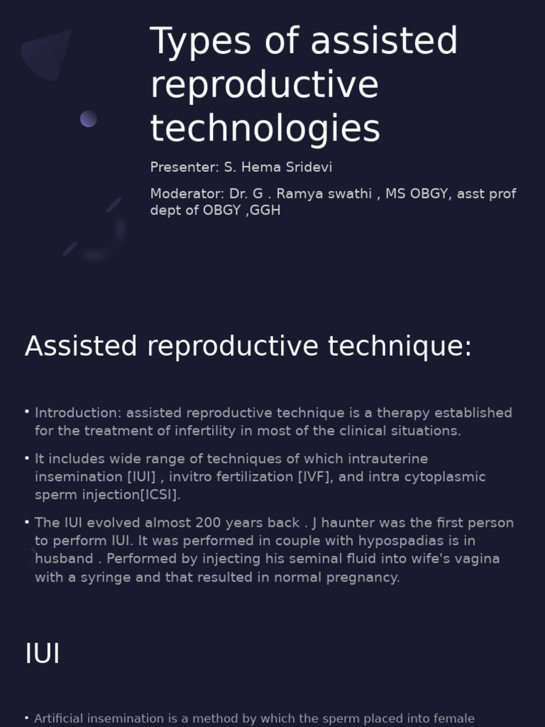 Types of Assisted Reproductive Technologies | PDF | In Vitro ...