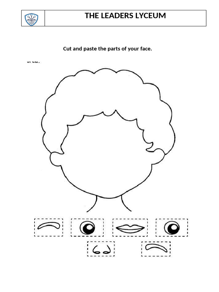 Cut and Paste The Parts of Your Face | PDF