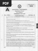 Ambo University Physics Mid Exam | PDF